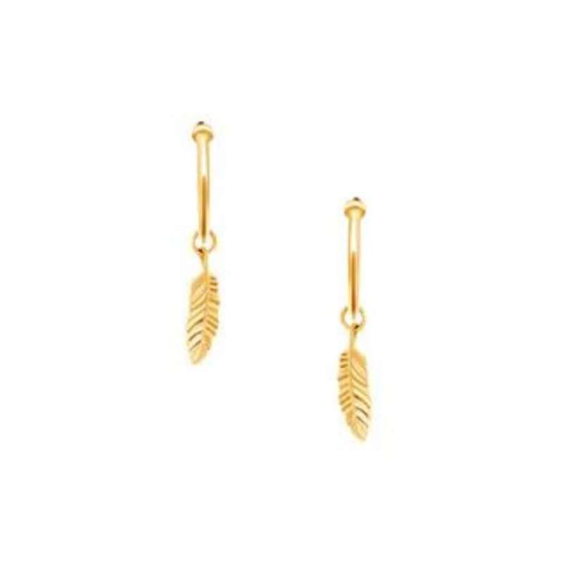 Jual Ily Gold Love Letter - Feather Huggie Earrings / Anting Di Seller ...