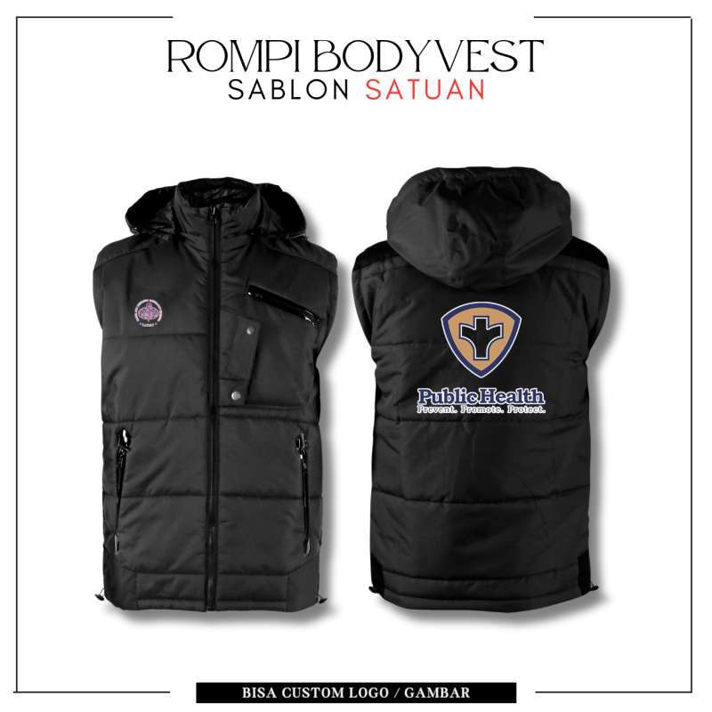 Rompi Vest Jacket With Hoodie Buy Unisex Cotton Zip Up Sleeveless ...