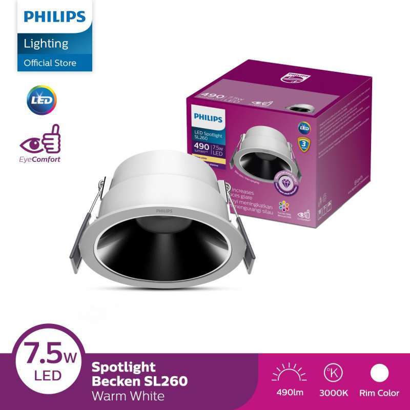Promo Lampu Spotlight Philips Sl260 Rd Wh 075 7.5w 930 36° Cahaya ...