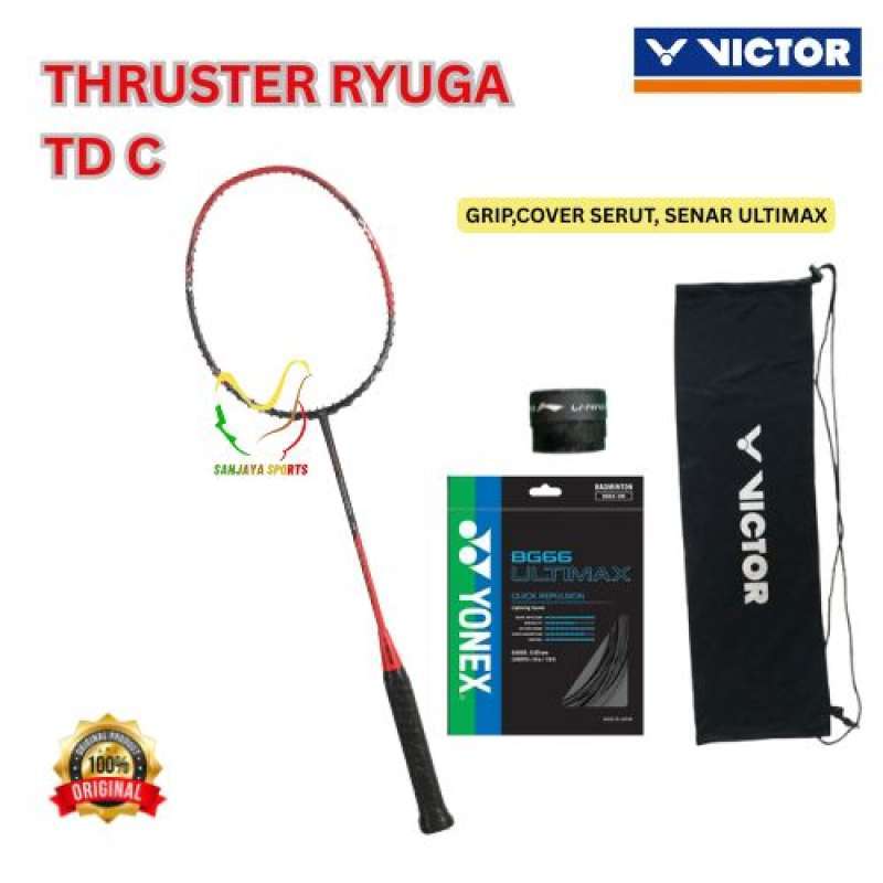 Jual Raket Victor Badminton Bulutangkis Victor Thruster Ryuga Td C ...