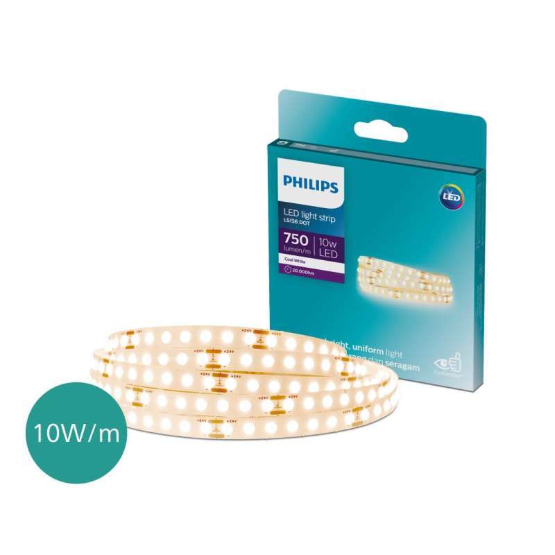 Promo Lampu Philips Led Strip Ls156 Dot 126d 10w 840 5m 24v Semi Putih ...