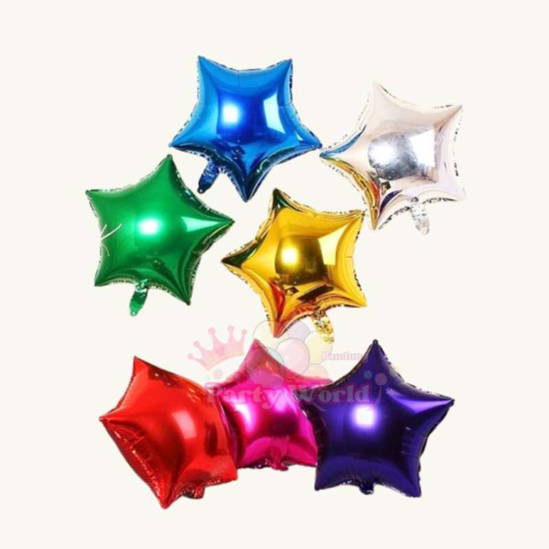 Promo Balon Foil Bintang / Balon Hati 40cm - Bintang Silver Diskon 1% ...
