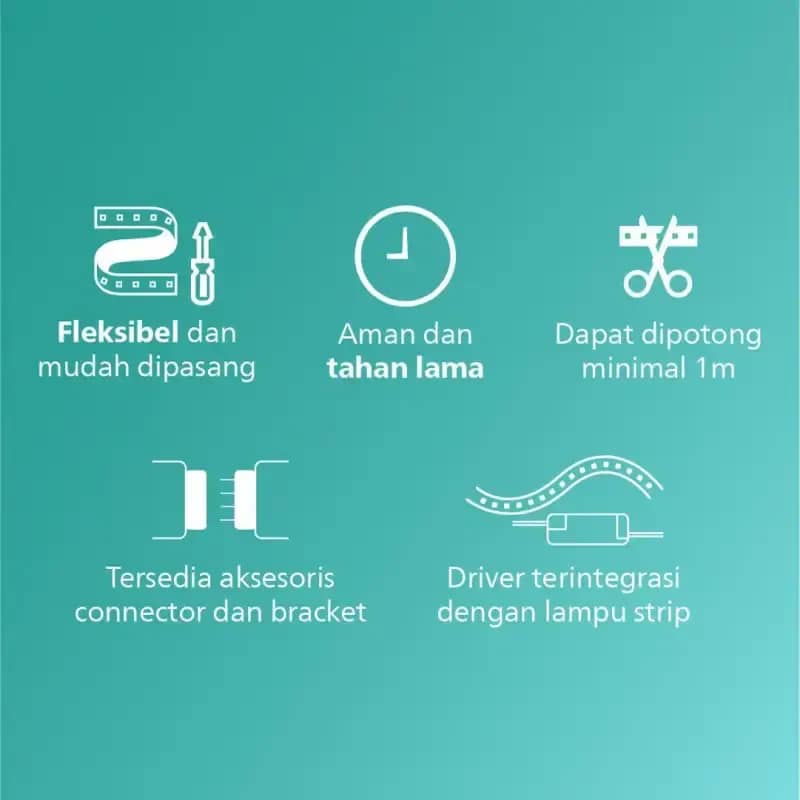 Promo Lampu Philips Led Strip Hls168 10/m 50m 4000k Semi-putih Diskon ...
