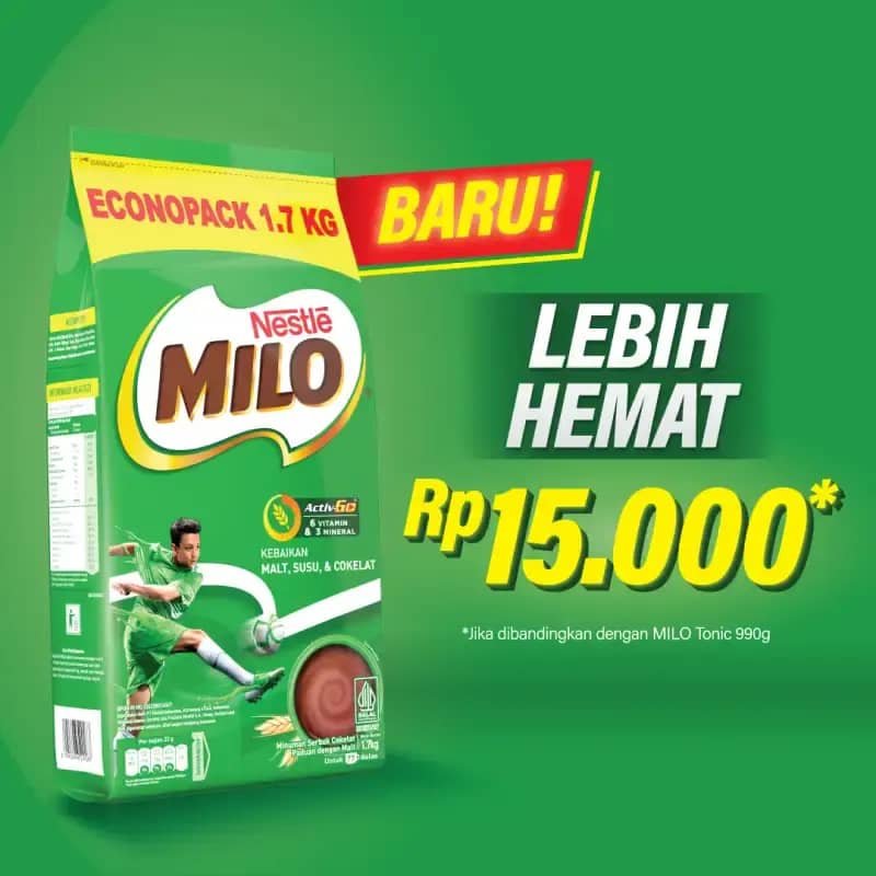 Promo Milo Activ-go Pouch 1.7kg Diskon 14% Di Seller Nestle Beverages ...