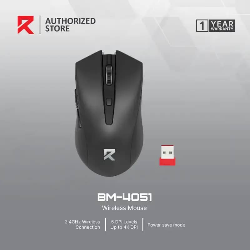 Promo Redragon Bm-4051 Wireless Office Mouse Ergonomic Design Long ...