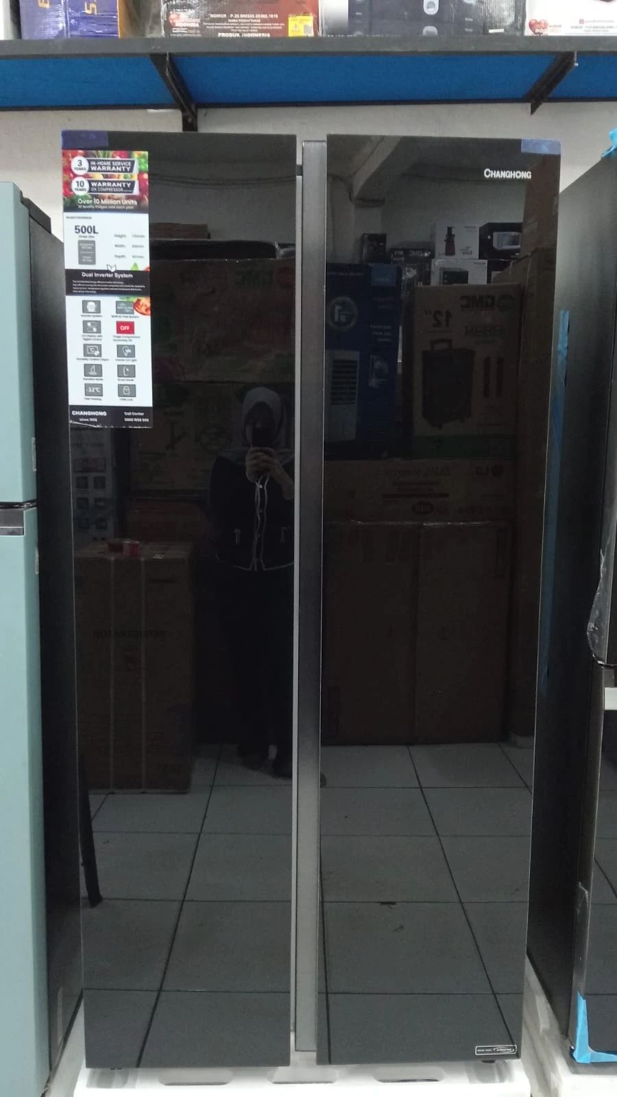 Jual Changhong Fss-630nigb Kulkas 2 Pintu Side By Side Smart Inverter ...