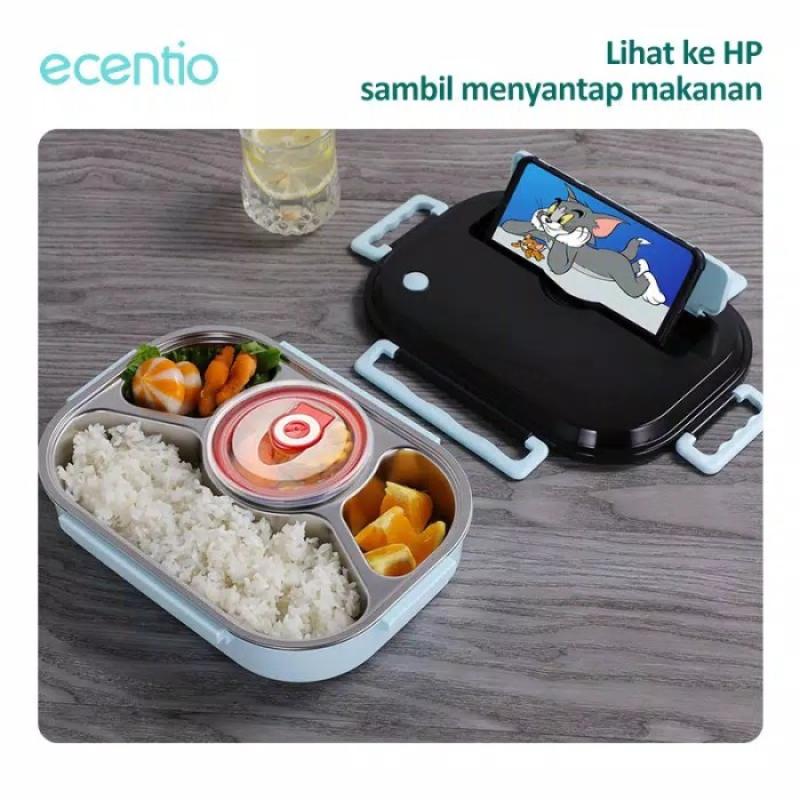 Promo Lunch Box Stainless Steel 304 / Kotak Makan 4 Sekat Dengan ...