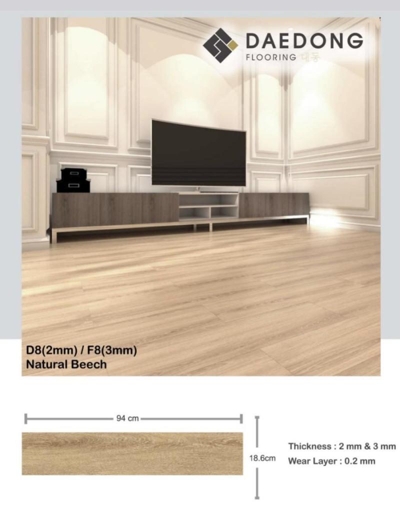 Jual Lantai Vinyl Motif Kayu Tebal 3 Mm Luas 2.45m2 Berkualitas Korea ...