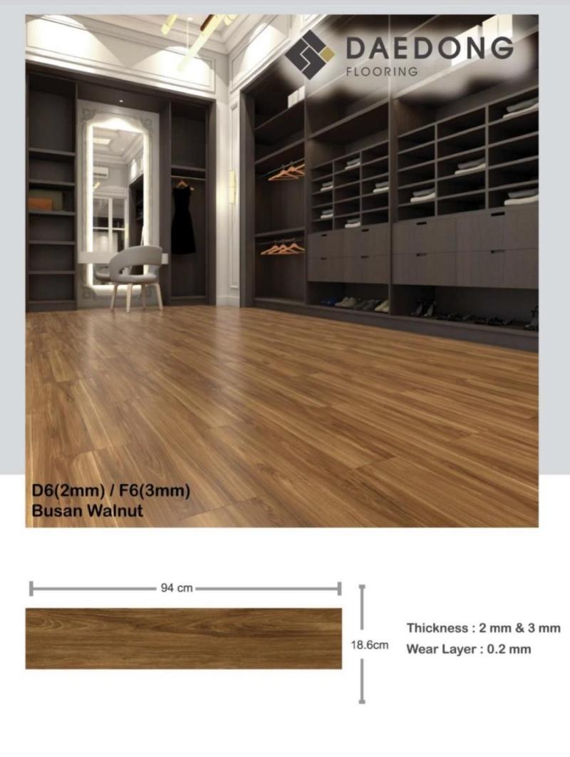 Jual Lantai Vinyl Motif Kayu Tebal 3 Mm Luas 2.45m2 Berkualitas Korea ...