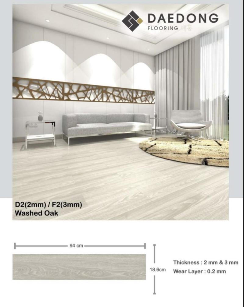 Jual Lantai Vinyl Motif Kayu Tebal 3 Mm Luas 2.45m2 Berkualitas Korea ...