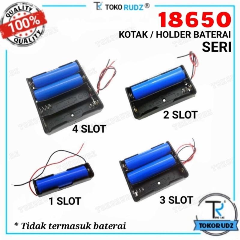 Jual 18650 Battery Holder Kotak Batre Seri Baterai 1 2 3 4 Slot Kabel ...