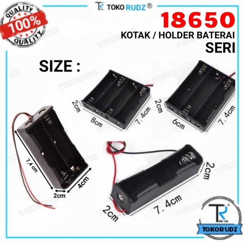 Jual 18650 Battery Holder Kotak Batre Seri Baterai 1 2 3 4 Slot Kabel ...