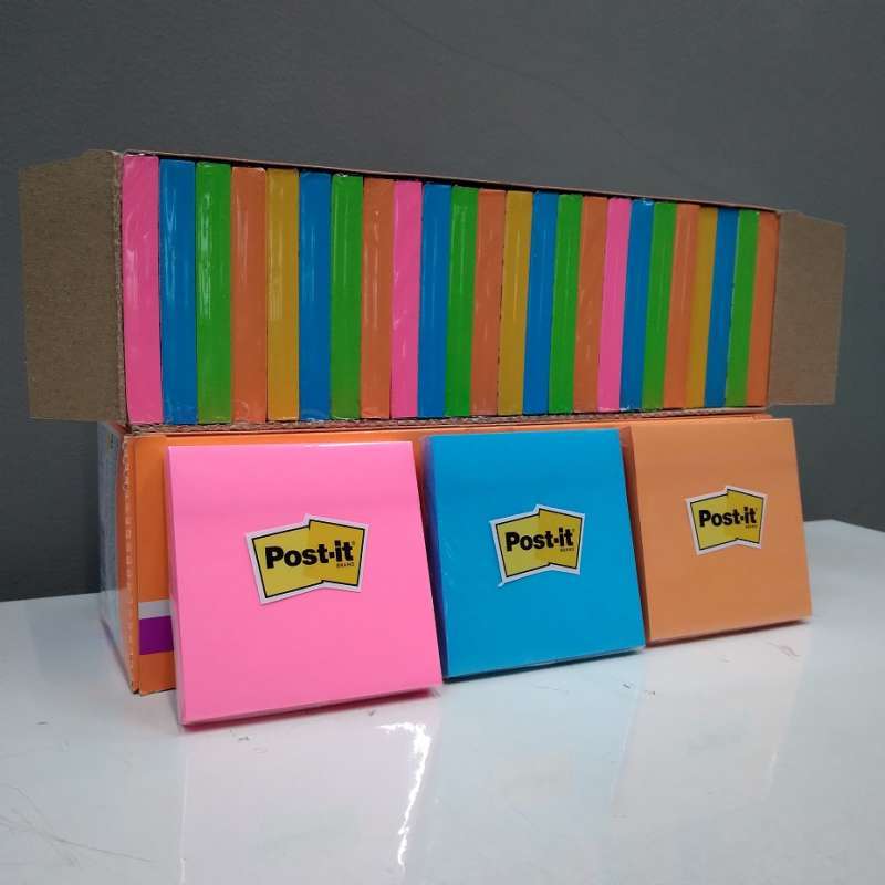 Jual 3m Post It Super Sticky Notes 654-24ssau 1 Box Isi 24 Pad Di ...