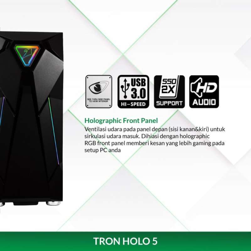 Promo Tron Holo 5 Rgb Holographic Atx Gaming Case Diskon 23% Di Seller ...