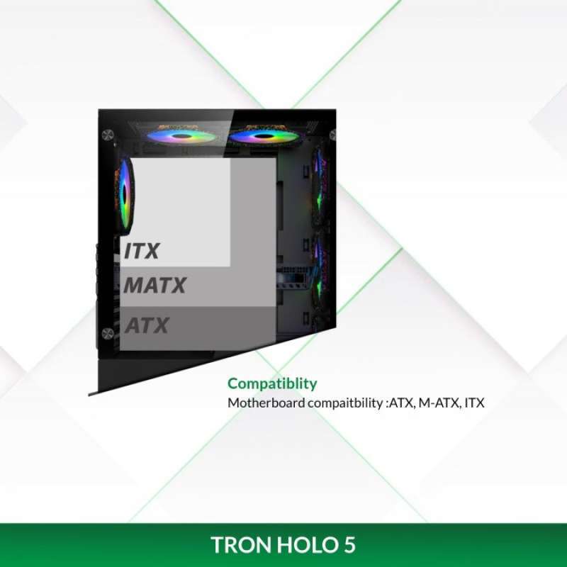 Promo Tron Holo 5 Rgb Holographic Atx Gaming Case Diskon 23% Di Seller ...