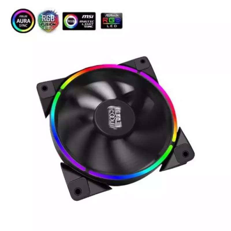 Promo PCCooler PC Cooler Corona 120mm RGB PWM Fan Case Kipas Casing ...