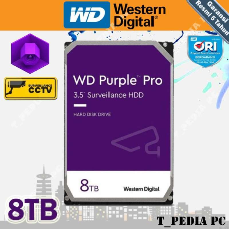Promo WD Purple 8TB - CCTV HDD - Internal Hard Disk Surveillance Diskon ...