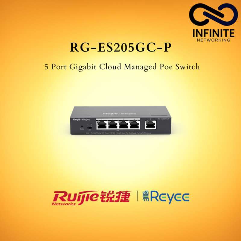 Promo Ruijie Reyee RG-ES205GC-P 5 ports gigabit POE coud manage switch ...
