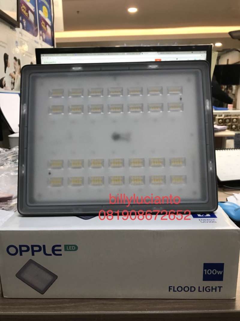 Promo Lampu Sorot Led Opple 100 Watt Flood Light 100W Putih / Kuning ...