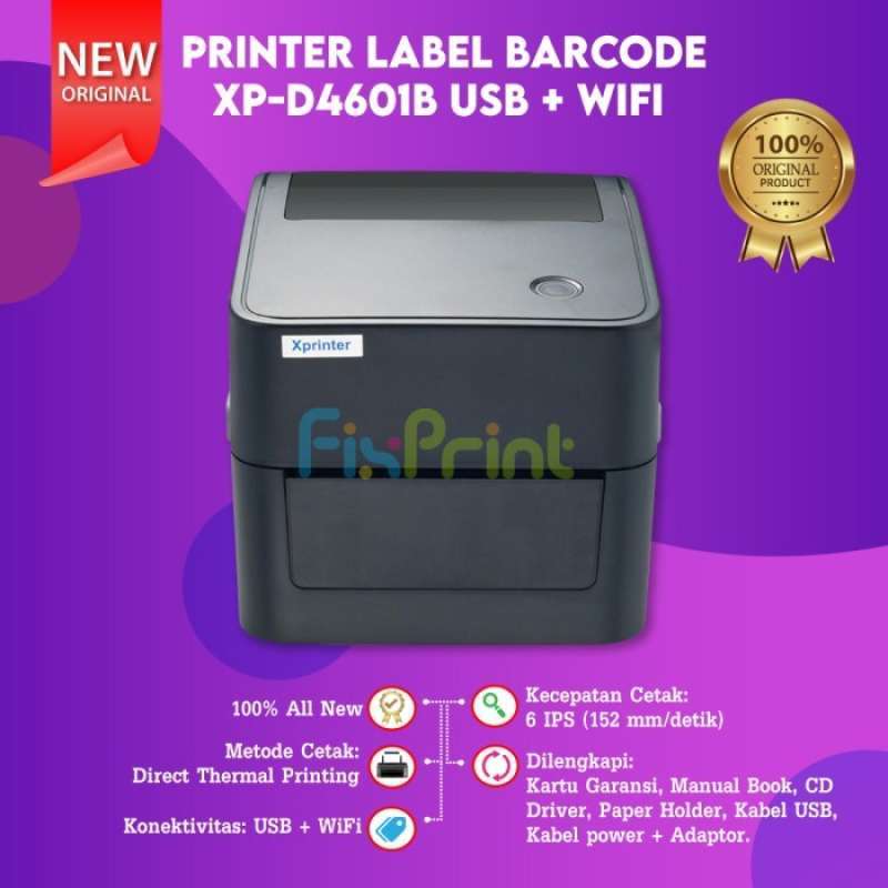 Promo Printer Thermal Xprinter Xp-D4601B Cetak Label Pengiriman A6 ...