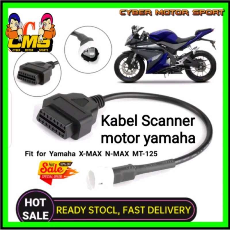 Jual Kabel Scanner Motor Yamaha 3Pin Ke Obd2 . Dlc Konektor Kabel ...