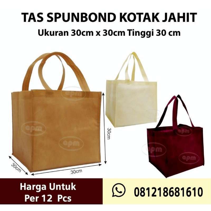 Jual Tas Spunbond Kotak Ukuran 30x30x30 (Tas Jahit) di Seller APM ...