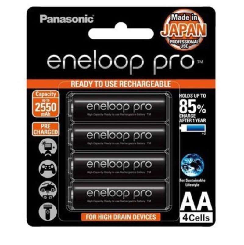 Jual Panasonic Eneloop Pro AA 2550 mAh Recharge, Made in Japan (4pcs ...