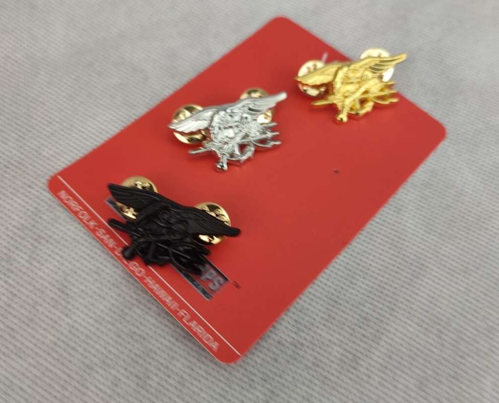 Promo REPRODUCTION SET US NAVY SEAL EAGLE ANCHOR TRIDENT MINI MEDAL ...