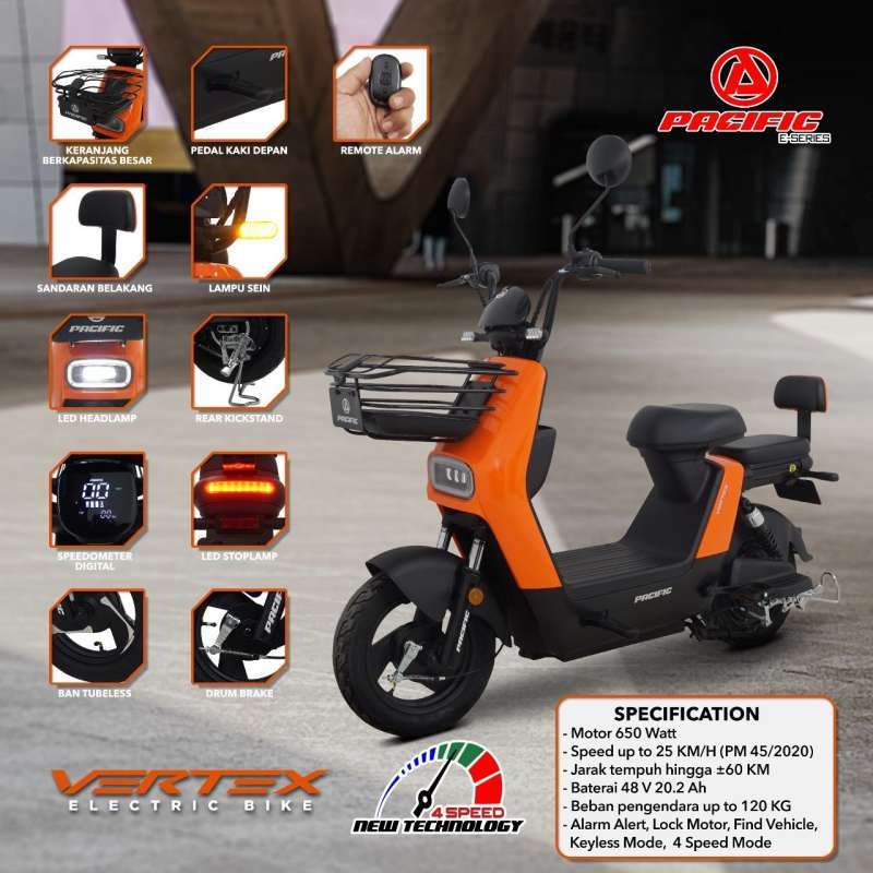 Jual Sepeda Listrik Pacific Vertex Di Seller Otoevo - Kelapa Dua, Kab ...