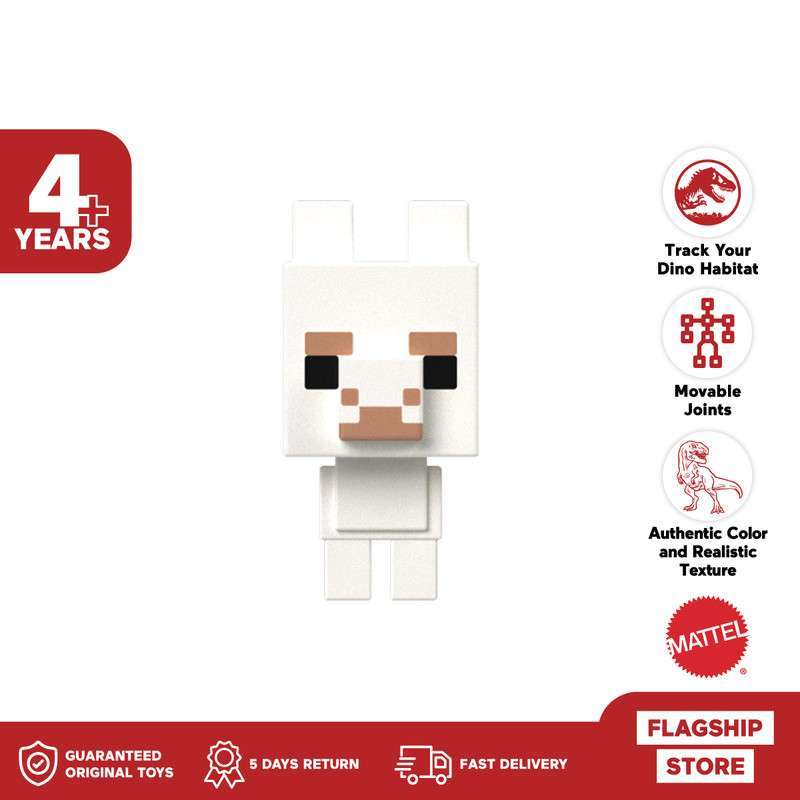 Jual Minecraft Mob Mini Head Llama Blanca - Mainan Action Figure Di ...
