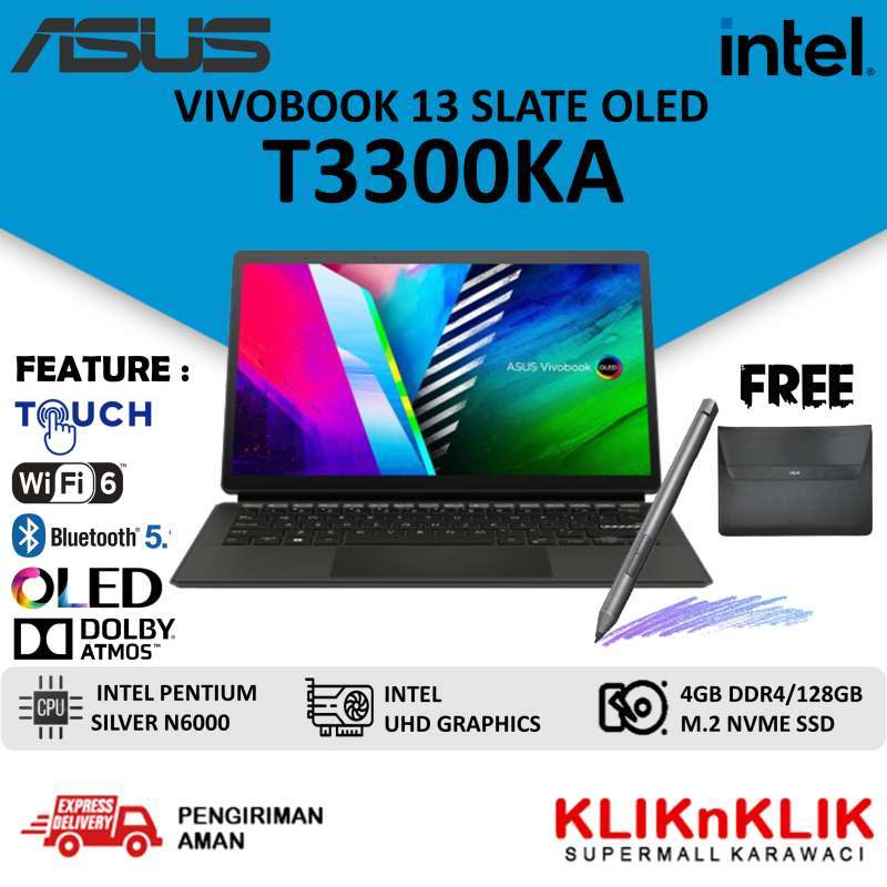 Jual Asus Vivobook 13 Slate Oled T3300ka Intel Pentium N6000 4gb 128gb ...