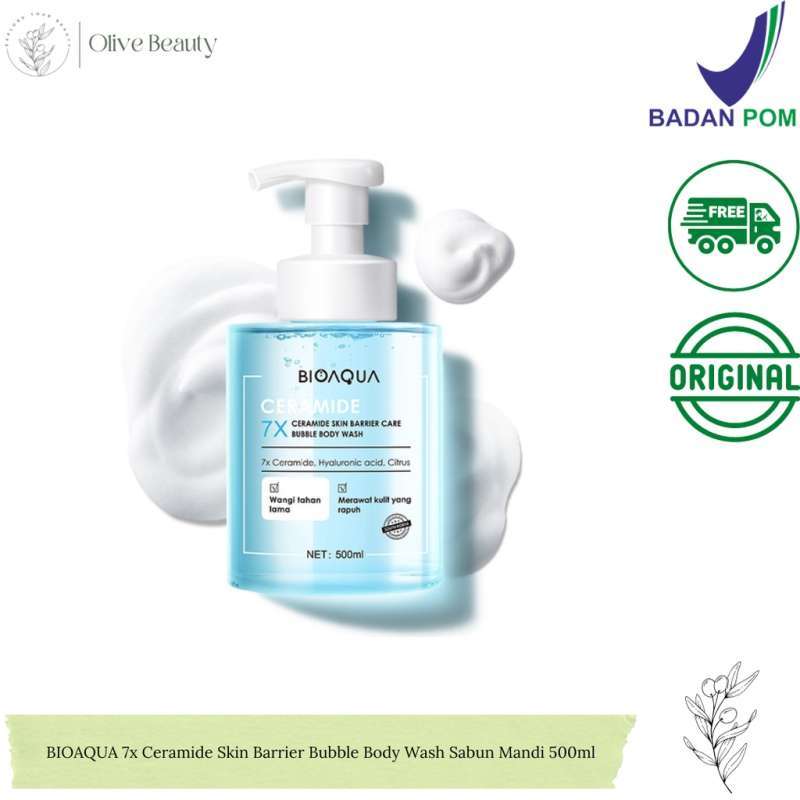 Jual BIOAQUA 7x Ceramide Skin Barrier Bubble Body Wash Sabun Mandi ...