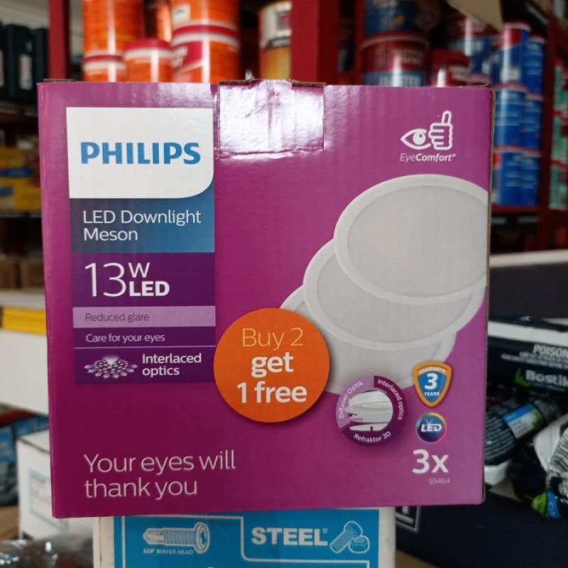 Promo Downlight Led Philips Meson Pack 13W 6500K Diskon 48% di Seller ...