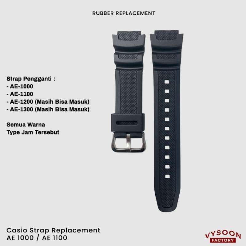 Jual Tali Rubber Strap Jam Tangan Casio Ae 1000w Ae 1100w Ae 1200 Ae ...