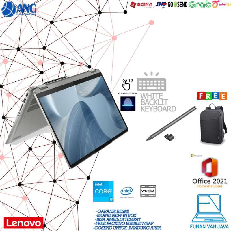 Promo Lenovo Ideapad Flex 5i 14IAU7-82R700C6ID /Core i3-1215U/8GB/512GB ...
