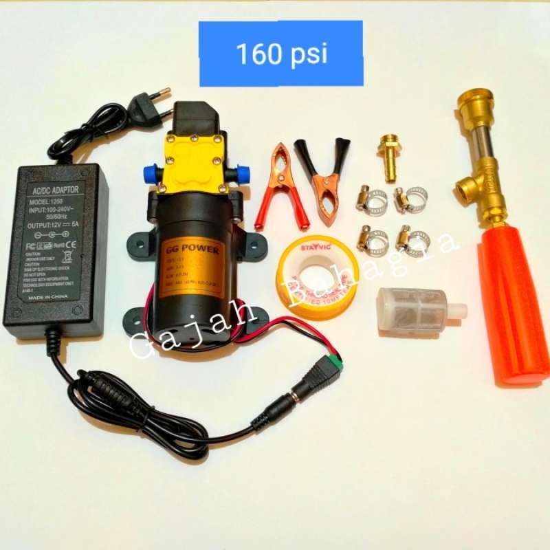 Jual Alat Steam 160 Psi 5A Paket Pompa Dc 12 Volt Cuci Motor Mobil Ac ...