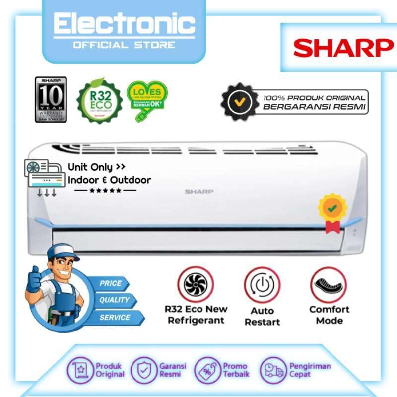 Jual Ac 1,5 Pk Sharp Ah-A12Say Aha12Say Thailand R32 Garansi 10 Tahun di Seller Mahanani Store ...