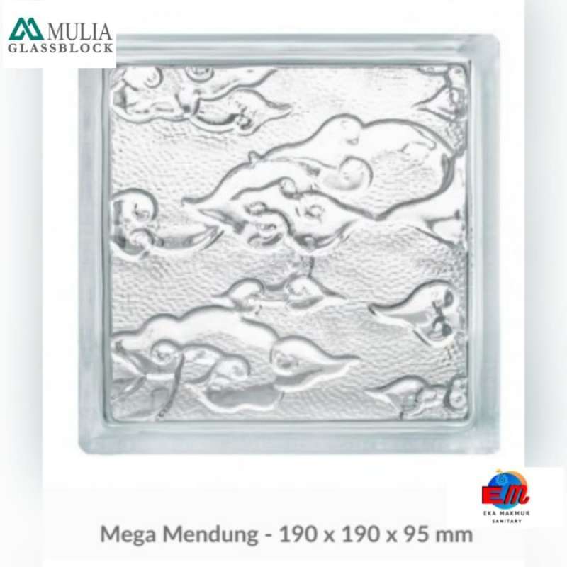 Jual Glass Block/ Glassblock/ Glass Blok Mulia Magna Mega Mendung 9.5cm ...