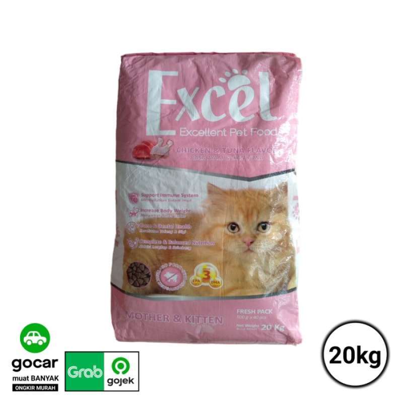 Promo Excel Mother & Kitten Makanan Anak Kucing 20Kg Diskon 17% di ...