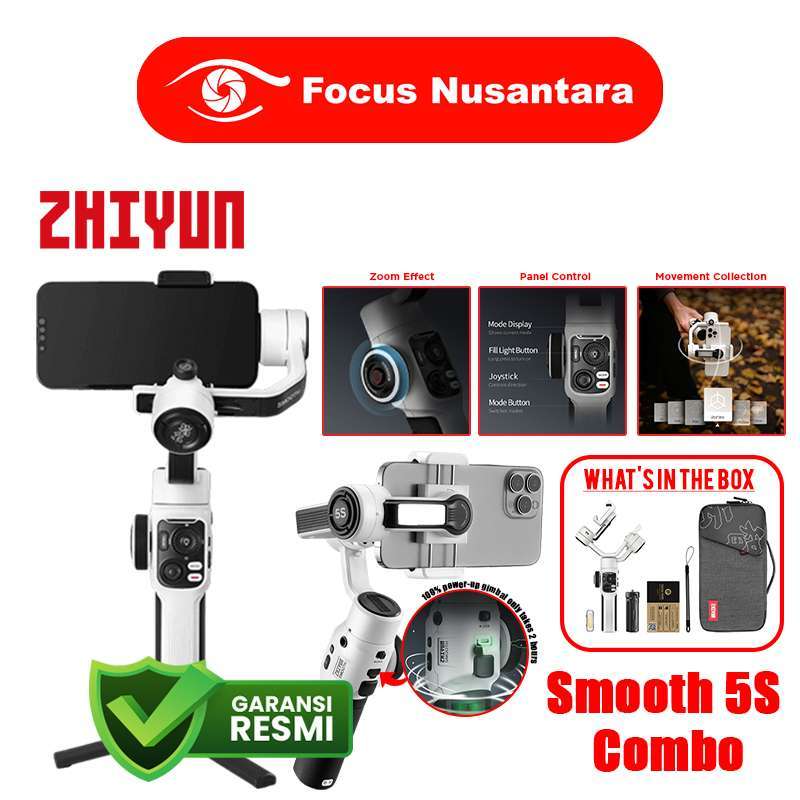 Promo Focus Nusantara - Zhiyun Smooth 5s Combo Gimbal Stabilizer For ...