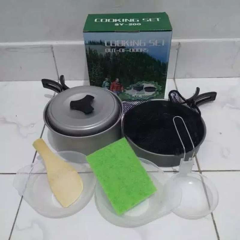 Jual Alat Masak Kemping Camping Cooking Set Nesting Ds-200 Ds 200 Ds200 ...