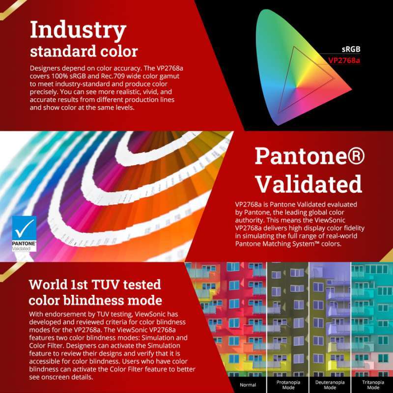 Jual Viewsonic Monitor Led Vp2768a 2k 27 100% Srgb Pantone Vld View ...