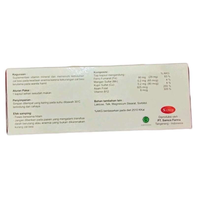 Jual Samcobion - Suplemen Vitamin Zat Besi & Mineral (100's /dus) Di ...