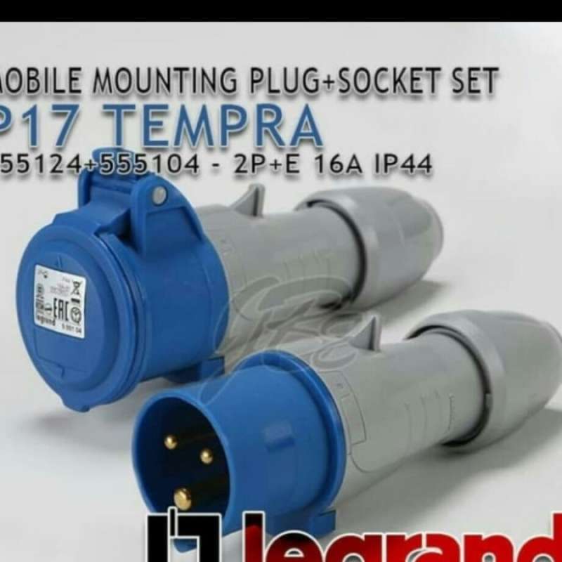 Promo LEGRAND MOBILE MOUNTING SOCKET + PLUG 3 PIN 16A 2P+E IP44 Diskon ...