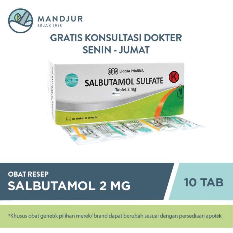 Jual Salbutamol 2 Mg Strip 10 Tablet Di Seller Apotek Mandjur Official ...