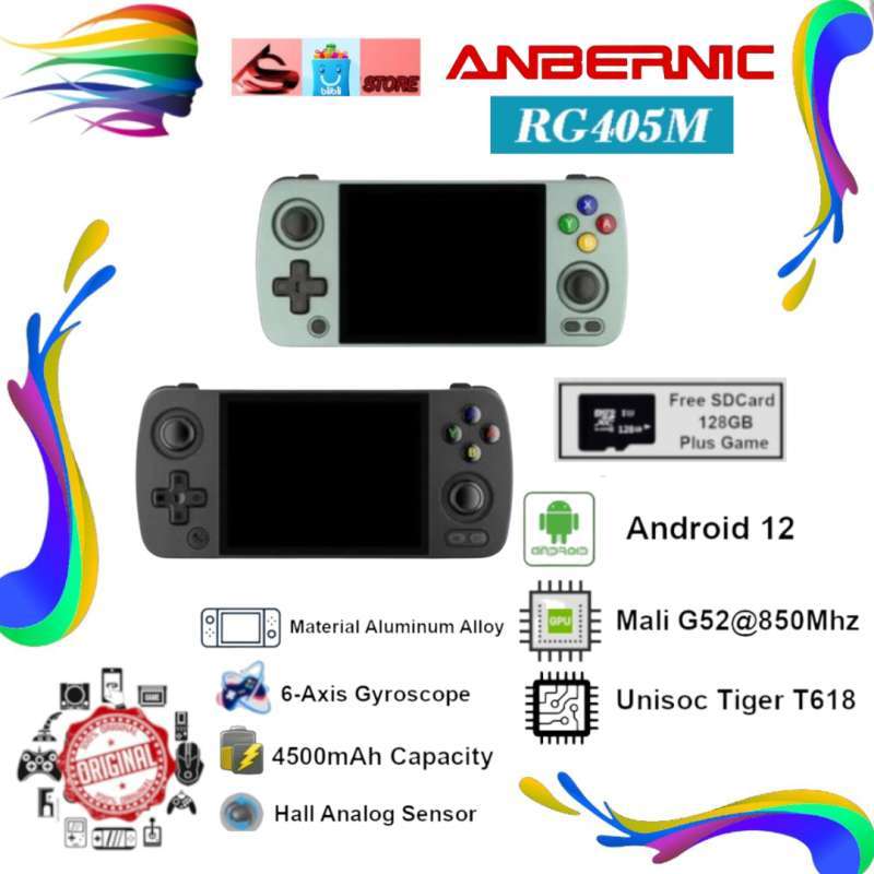 Promo ANBERNIC RG405M Handheld Video Game Console Android System ...