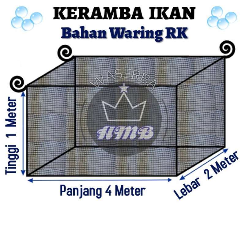 Promo Keramba Ikan Waring Hitam Hapa Jaring Apung Ukuran 4M X 2M X 1M ...