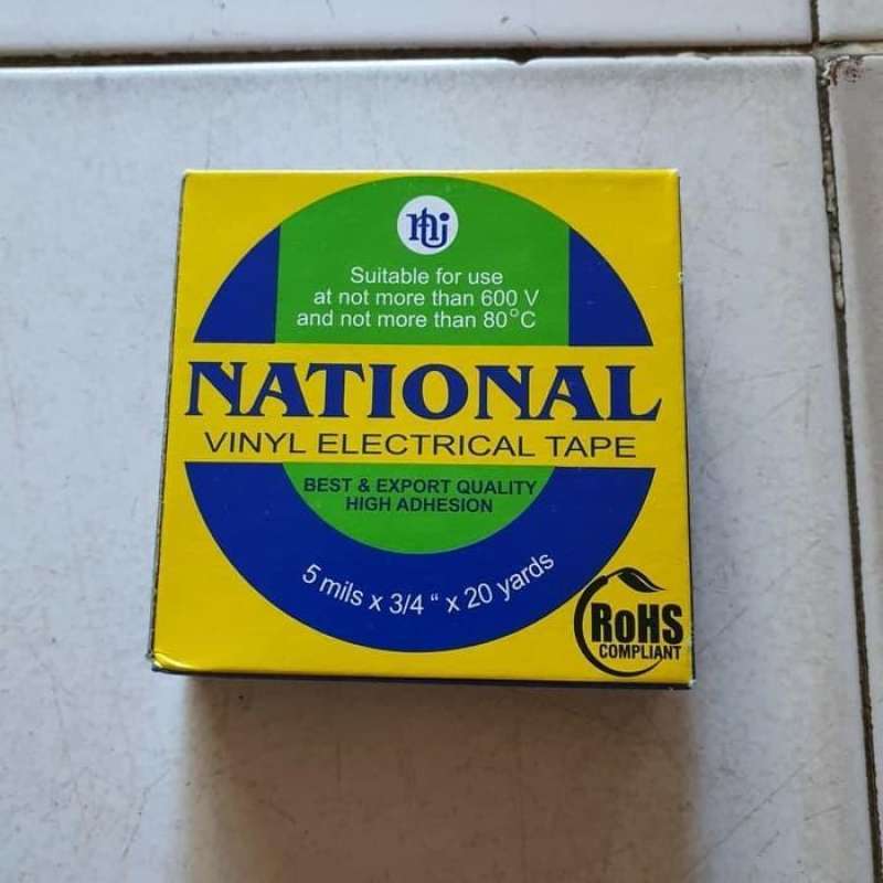 Jual Isolasi listrik hitam/ electrical tape PVC National Nachi di ...