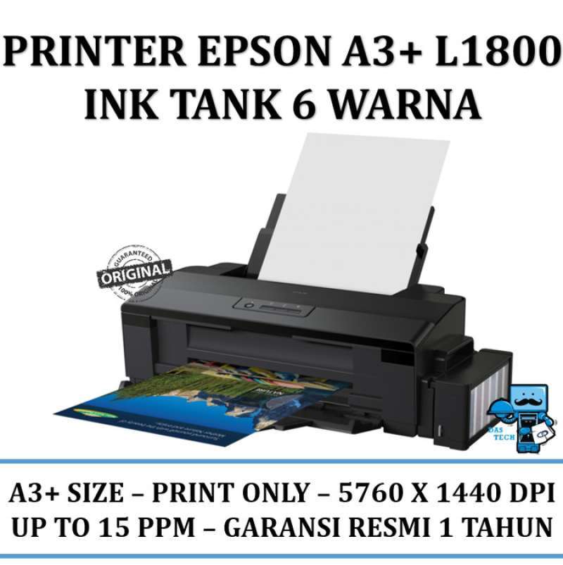 Promo Printer A3 Epson L1800 A3+ Ink Tank 6 Warna (Infus Resmi ...