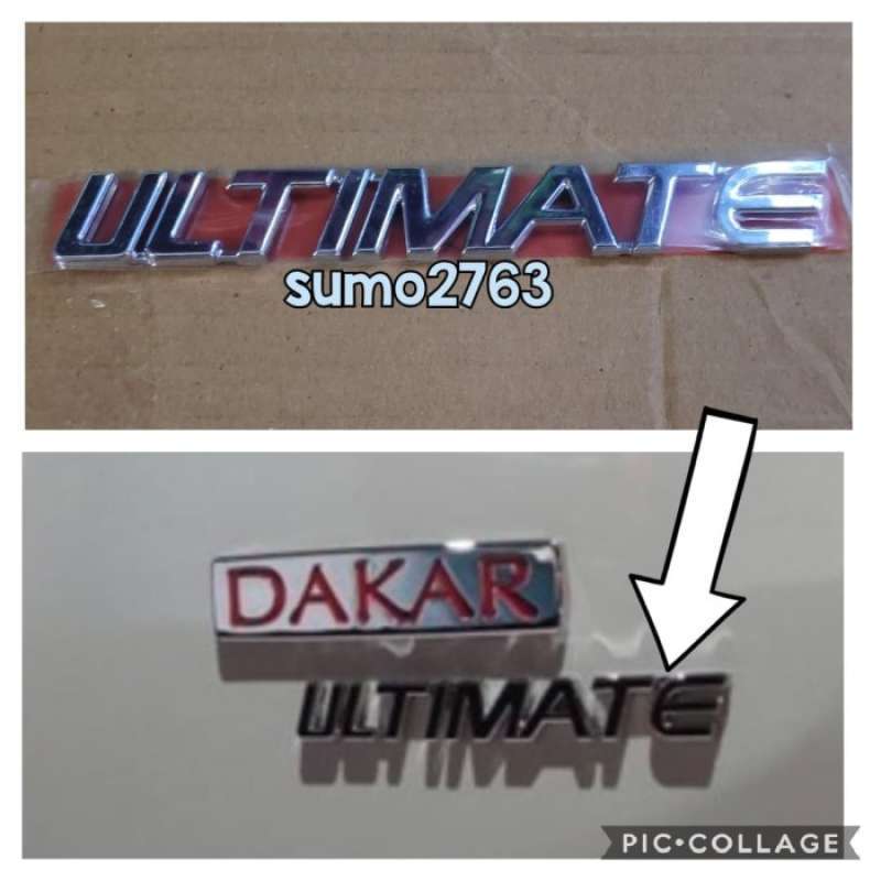 Jual Satu Buah Emblem Tulisan Ultimate Untuk Mitsubishi Pajero Sport ...
